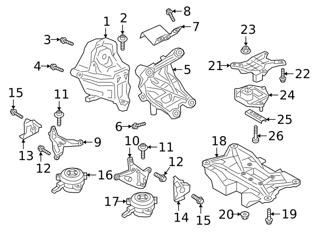 4M0-199-372-GL - Engine Mount 2017-2023 Audi | AutoNationParts.com