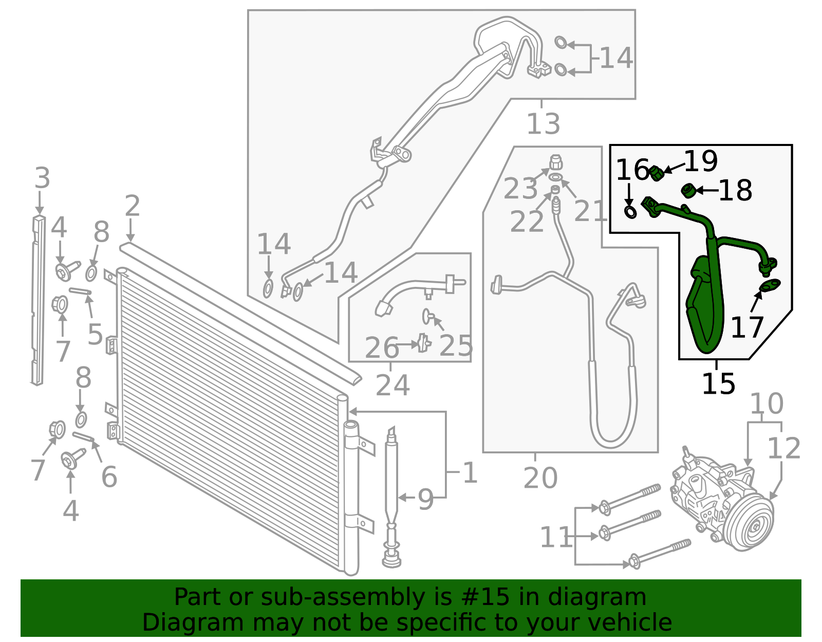 Genuine OEM Ford Part - Motorcraft™ A/C Refrigerant Suction Hose YF ...