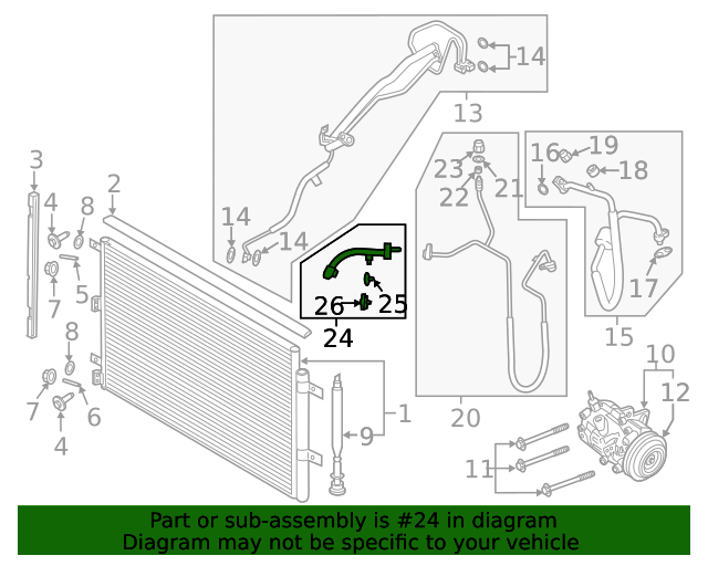 JL1Z-19E631-AA - AC Line - 2018-2023 Ford | Lasco Auto Parts