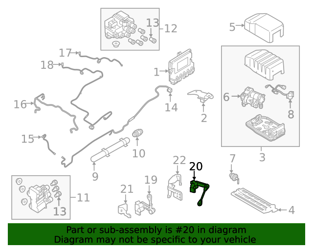 2018-2022 Land Rover Height Sensor LR098915 | JaguarParts.com