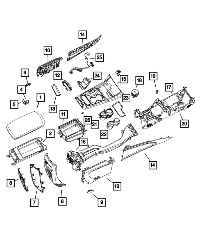 2011-2021 Mopar OEM NEW 2011-2020 Mopar Jeep Grand Cherokee Upper Floor ...