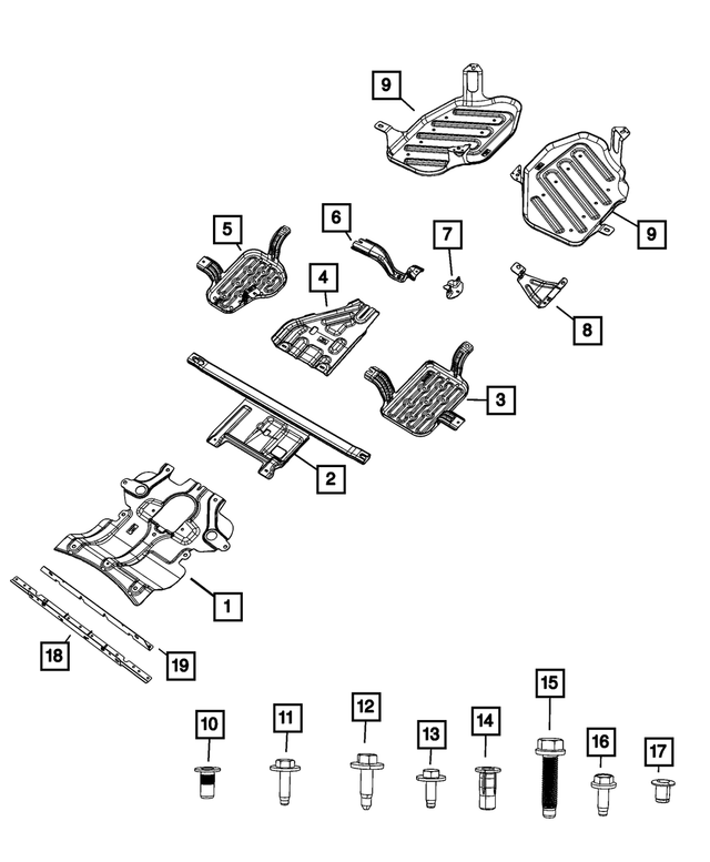 MOPAR GENUINE BATTERY TUB SHIELD - 68546912AA - 68546912AA | Mopar ...