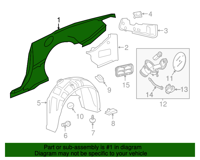 2016-2024 Chevrolet Camaro Driver Side Body Side Outer Panel 84126574 ...