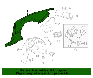 2016-2024 Chevrolet Camaro Passenger Side Body Side Outer Panel ...