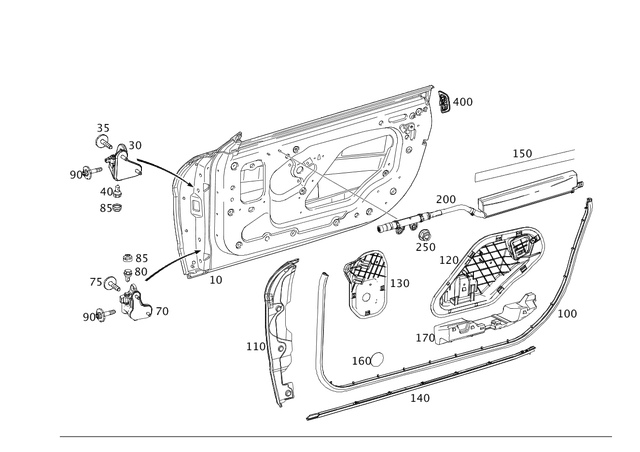231-720-87-00 - Hinge 2013-2020 Mercedes-Benz | Mercedes-Benz USA Parts
