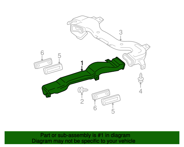 2010-2013 Toyota Highlander Side Duct 62971-0E030 | Toyota Parts Center