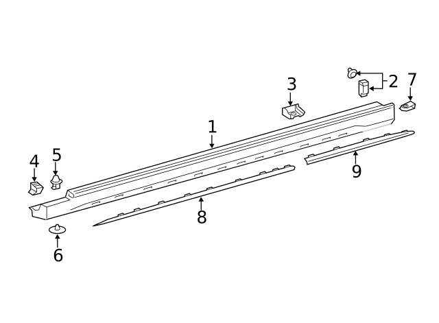 177-698-01-00-9999 - Rocker Molding 2019-2022 Mercedes-Benz | Mercedes ...