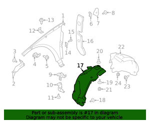 LR136570 - Ft Fender Liner - 2020 Land Rover Range Rover Evoque | Land ...