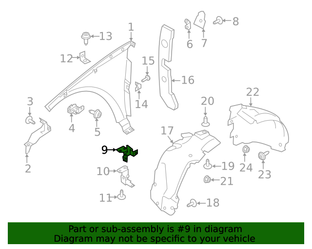Genuine Lower Bracket for 2020-2023 Land Rover Range Rover Evoque ...