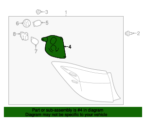 2014-2019 Toyota Corolla Combo Lamp Assembly Gasket 81554-02750 ...
