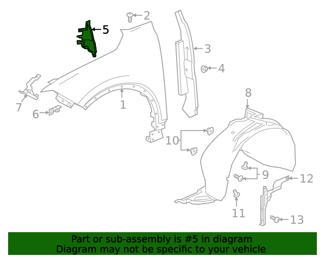 2019-2023 Chevrolet Blazer Driver Side Body Hinge Pillar Upper ...