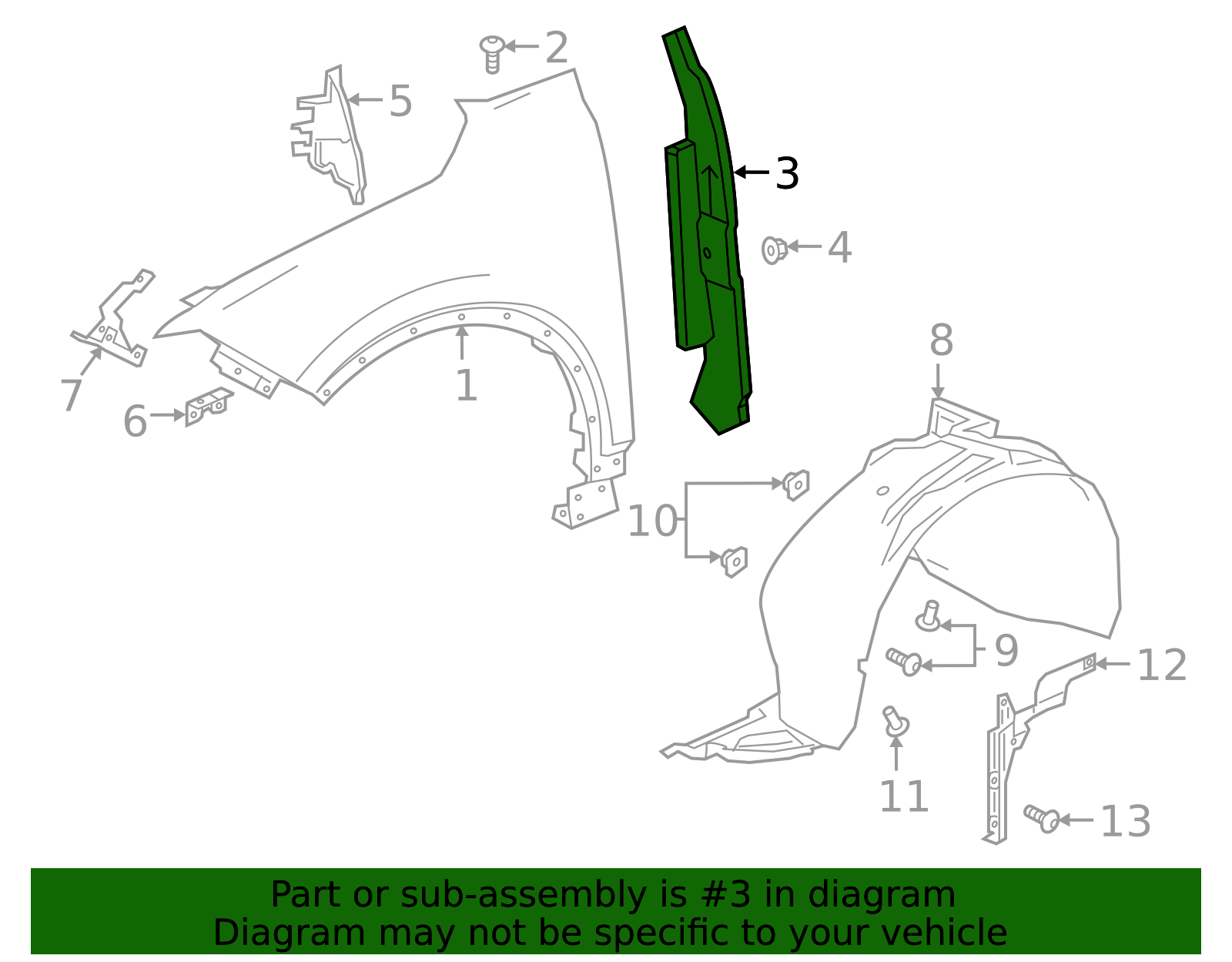 2019-2025 Chevrolet Blazer Front Fender Insulator 42441955 | OEM Parts ...