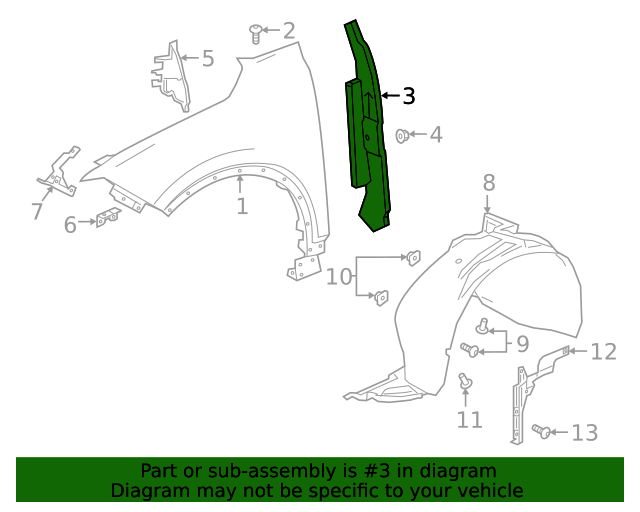 2019-2024 Chevrolet Blazer Front Fender Insulator 42441955 GM ...
