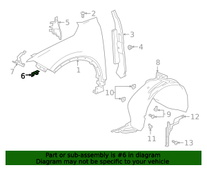 2019-2024 Chevrolet Blazer Front Passenger Side Fender Front Bracket ...