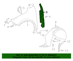 2019-2024 Chevrolet Blazer Front Fender Insulator 42441955 GM ...