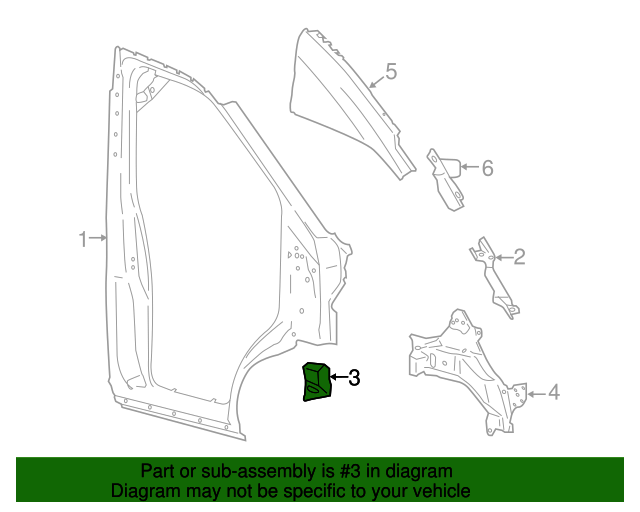 2015-2023 Ford Aperture Panel Lower Bracket BK2Z-16C078-A | OEM Parts ...