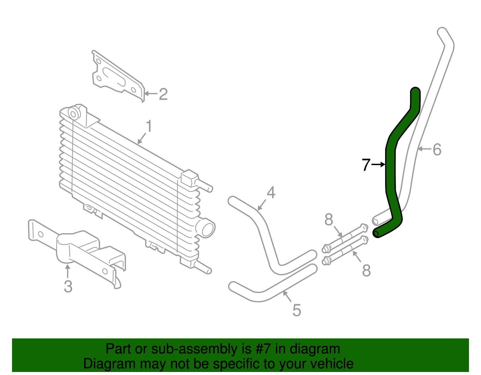 2015-2021 Nissan NV200 CVT Oil Cooler Hose 21636-3LN0A | Parts for Nissans