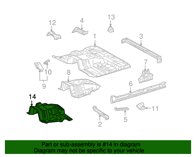 1998-2002 Toyota Land Cruiser Sound Absorber 58563-60040 | Toyota Parts ...