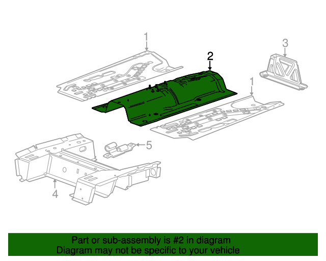 2015-2017 GM Floor Panel Tunnel Panel 42389714 | GMPartsDirect.com