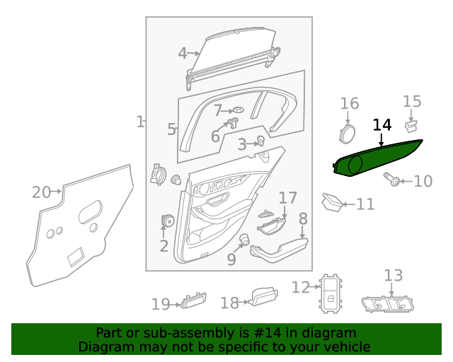 253-730-13-01 - Door Trim Molding 2020-2022 Mercedes-Benz | AutoNationParts.com