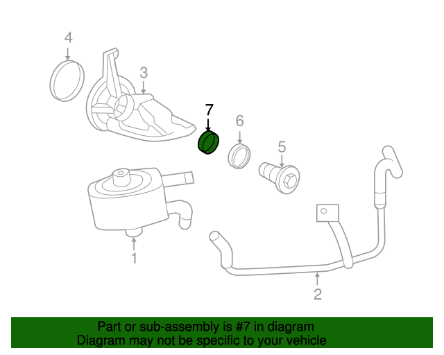 Genuine OEM Ford Part - Engine Oil Filter Adapter Seal E9TZ-6749-A ...