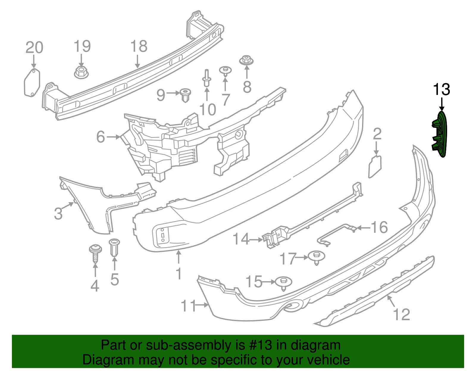 63-14-7-378-714 - High-Quality Reflector Panel for 2017-2020 Mini ...