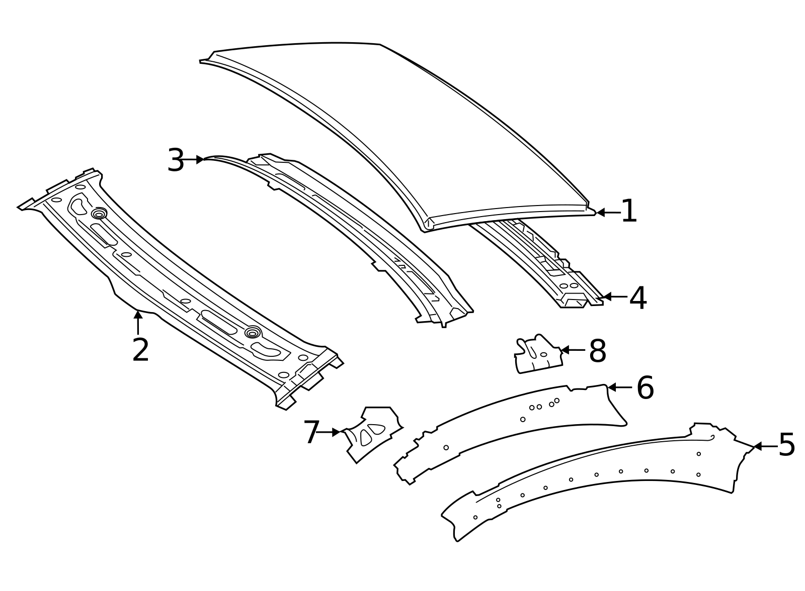 217-657-01-09 - 2021 Mercedes-Benz S560 - Paneling, Roof | Buy Mercedes Parts Now