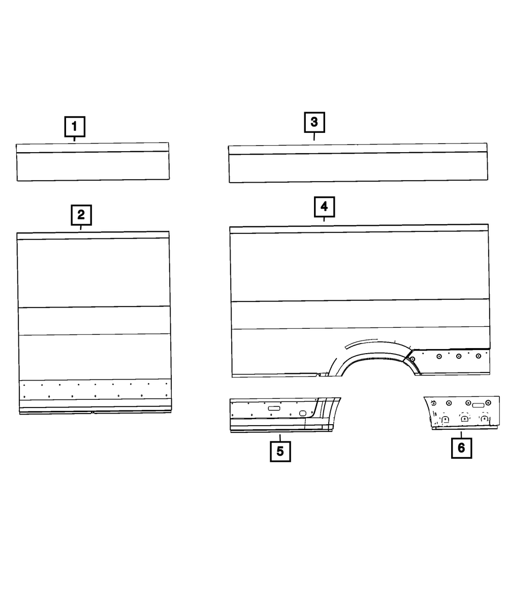 2014-2025 Ram Body Side Aperture Panel, Left 68134217AA | Mopar eStore