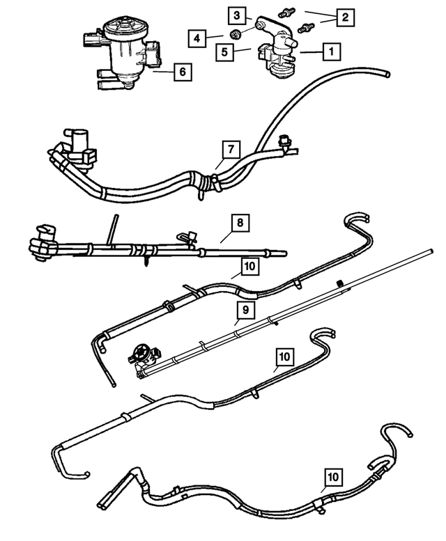2002-2004 Dodge Proportional Purge Solenoid Harness 52102995AG | Mopar ...