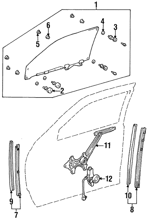 Glass - Front Door for 1997 Lexus LS400 | Lexus of Stevens Creek Parts
