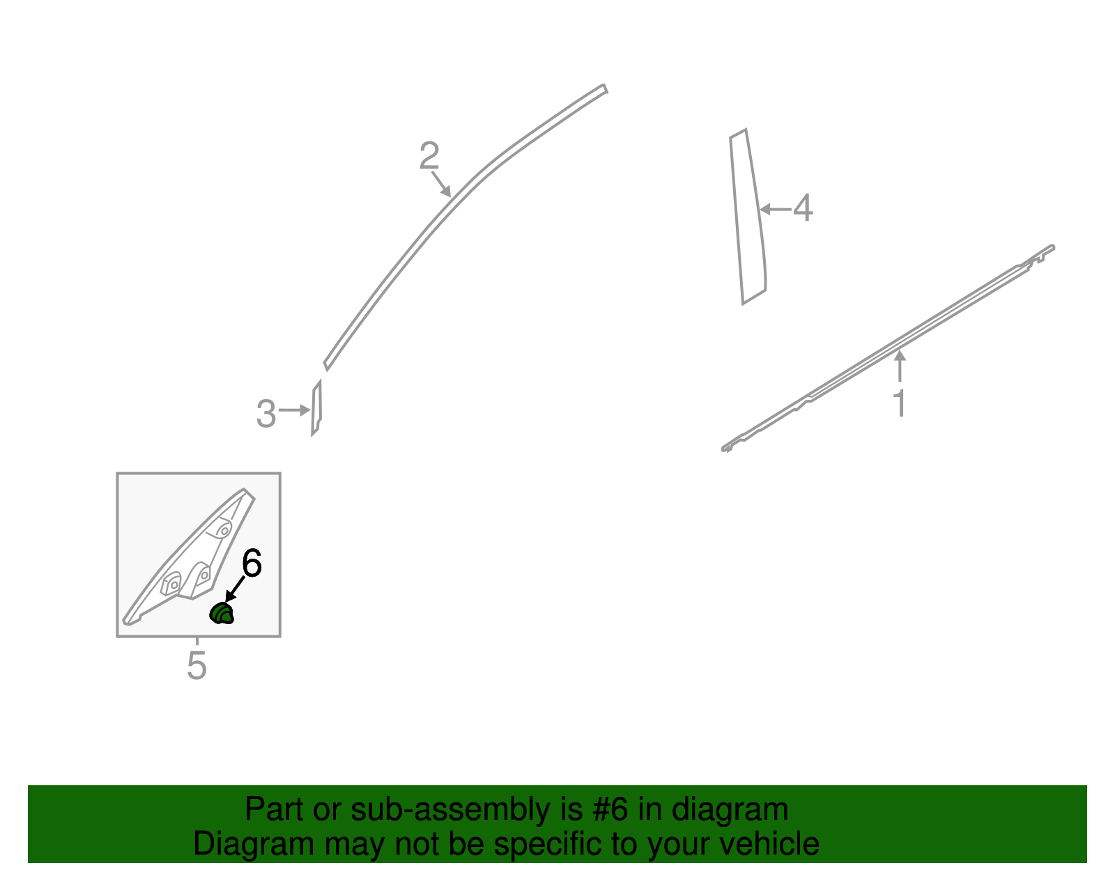 2012-2024 Subaru Pillar Molding Upper Clip 909130181 | Subaru Parts Store