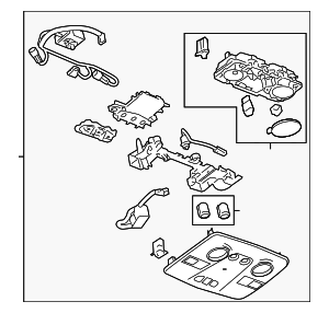 2009-2012 GM Light Cashmere Roof Console 20863061 | GMPartsDirect.com