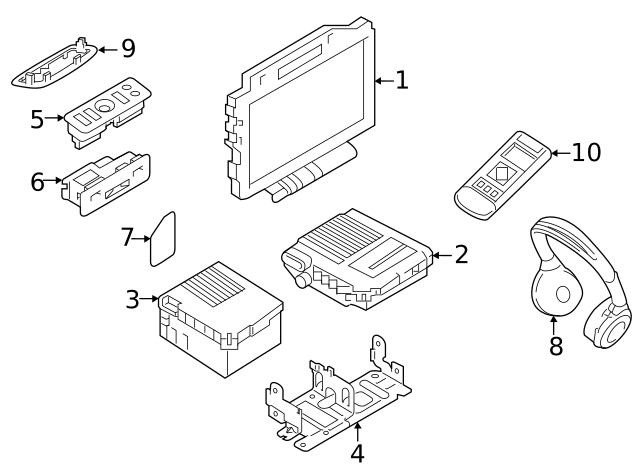 2018-2022 Land Rover Infotainment Display Control Module LR110216 ...