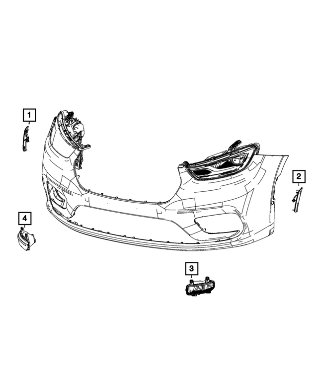 2020-2024 Mopar Fog Lamp, Right 68477196AB | My Mopar Parts