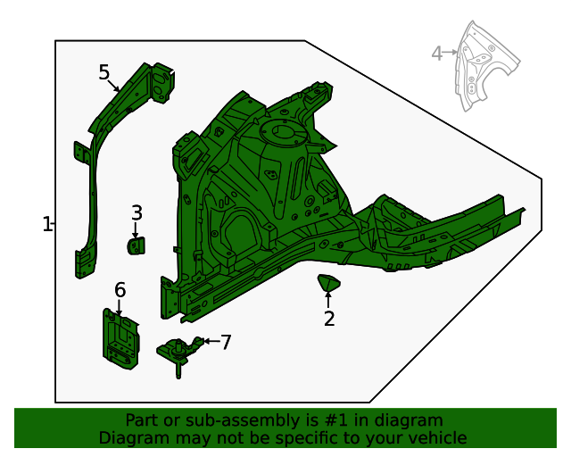 2021-2023 Hyundai Santa Fe Apron/Rail Assembly 64600-CL000 | World OEM ...