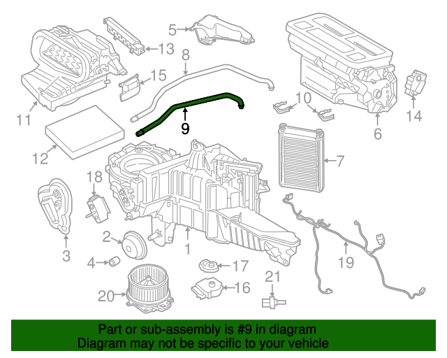 2018-2020 Ford Heater Hose JL1Z-18663-DC | TascaParts.com