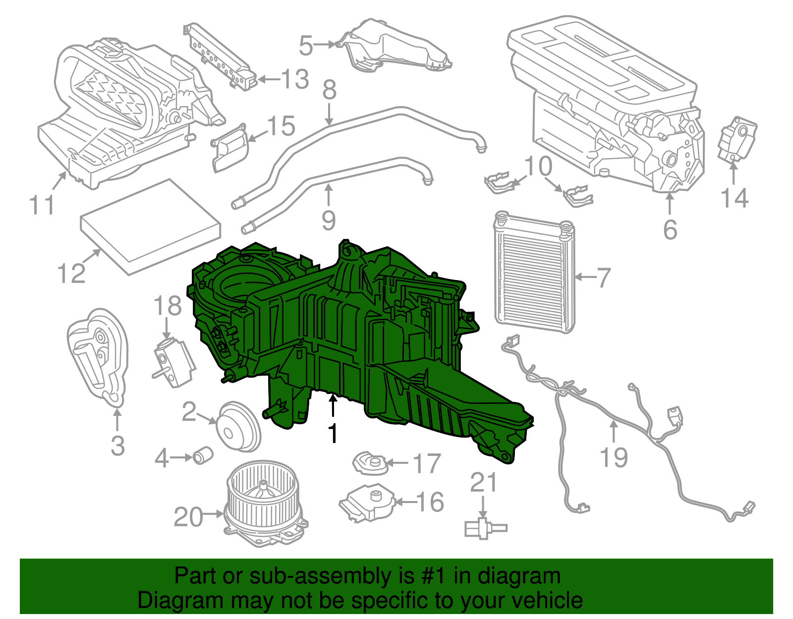 HL3Z-19850-FF - AC & Heater Assembly 2017-2021 Ford | Big 3 Auto Parts