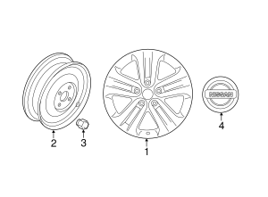 40342-4AF2A - Wheel Center Cap - Black 2011-2023 Nissan | Nissan Parts ...