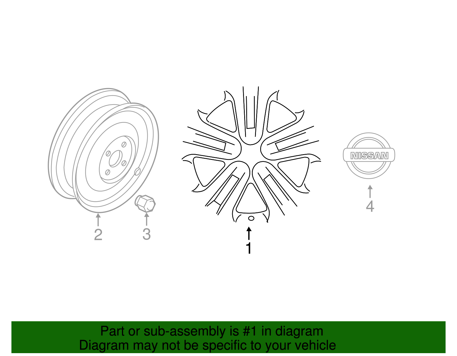 D0300-1KA2B - 2011-2014 Nissan Juke - Wheel, Alloy | World OEM Parts Nissan