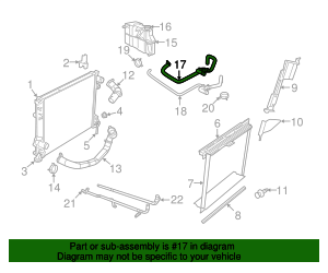 2005-2021 Mopar Reservoir Hose 55038134AF | TascaParts.com