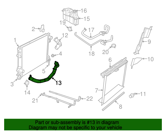 2011-2021 Dodge Lower Hose 68248846AF | TascaParts.com
