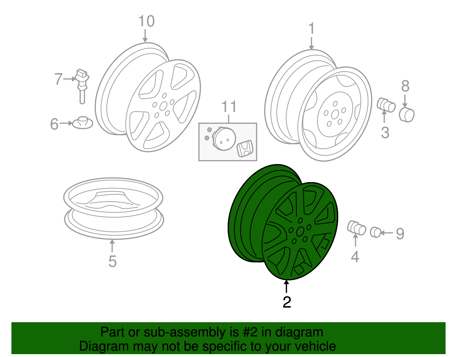 42700-SYE-A71 - 2010-2011 Honda CR-V - Disk Aluminum Wheel (TPMS) (17X6 ...