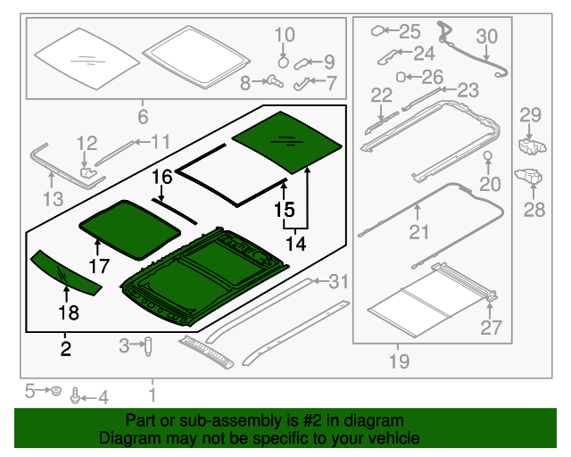 81610-B2100 - Sunroof Frame 2017-2019 Kia | Kia.Parts Store
