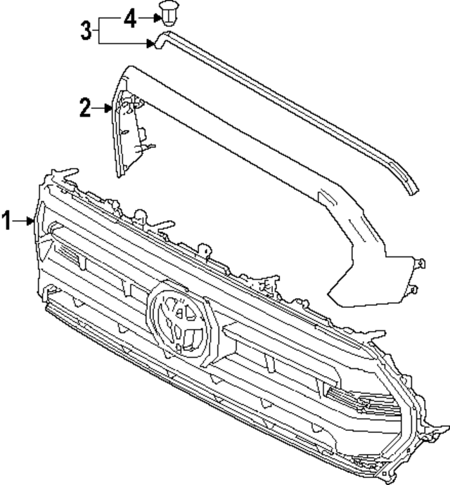 2022-2024 Toyota Grille Assembly 53101-0C120 | Toyota Parts Center