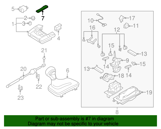 4L1-713-463-A-3Q7 - Shift Indicator 2007-2015 Audi Q7 | Audi OEM Parts