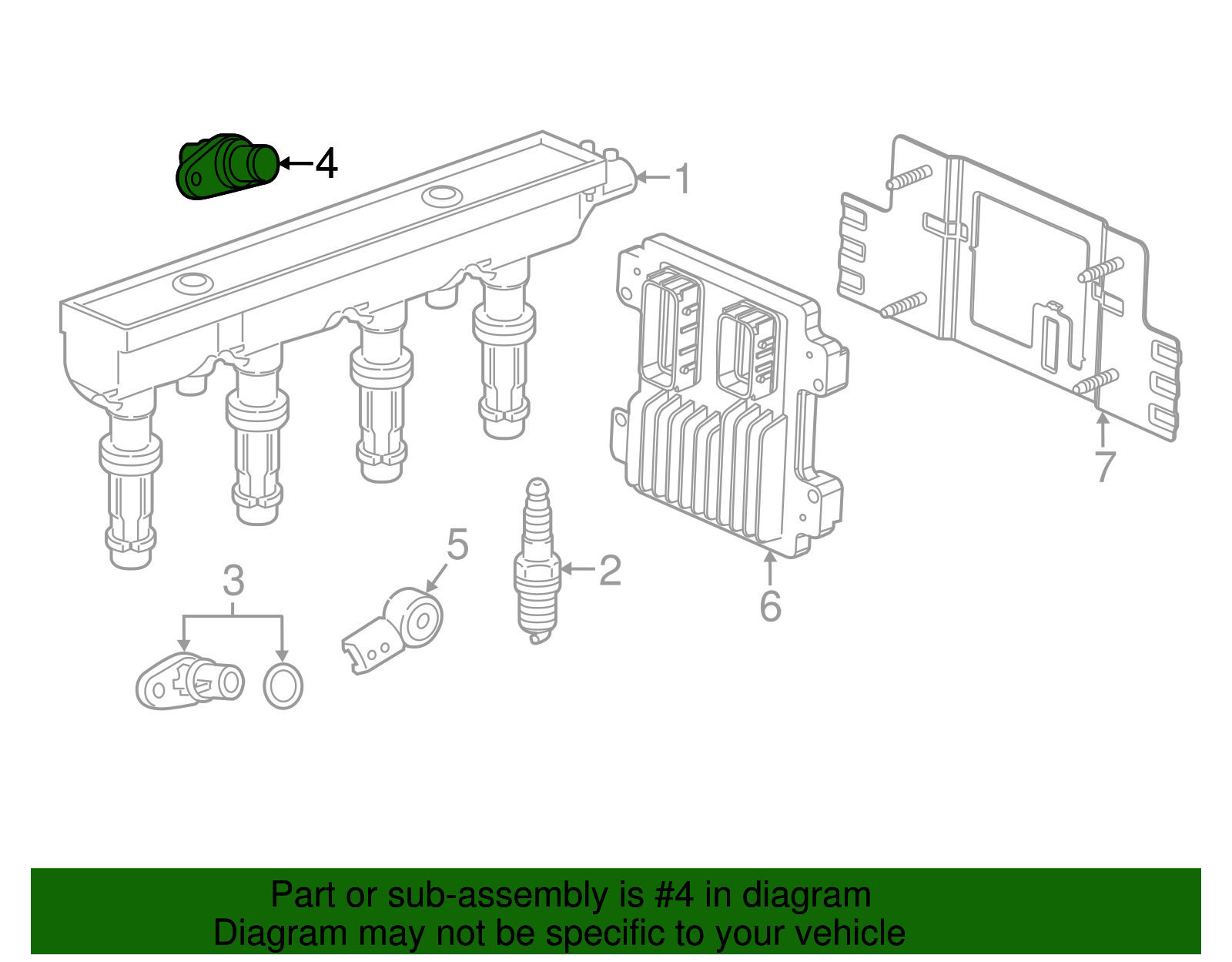 2011-2021 GM Engine Camshaft Position Sensor 55566932 GM ...