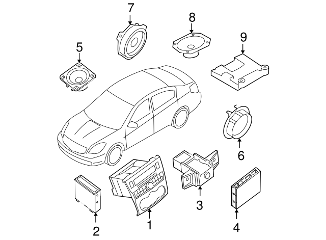 2007-2009 Nissan Auxiliary Jack 28023-7S000 | Parts for Nissans