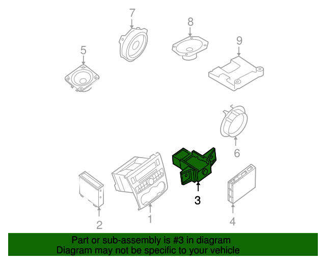 2007-2009 Nissan Auxiliary Jack 28023-7S000 | Parts for Nissans