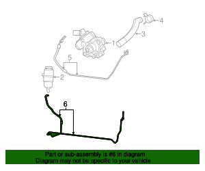 2012-2018 Jeep Power Steering Return Hose 68078359AL | TascaParts.com