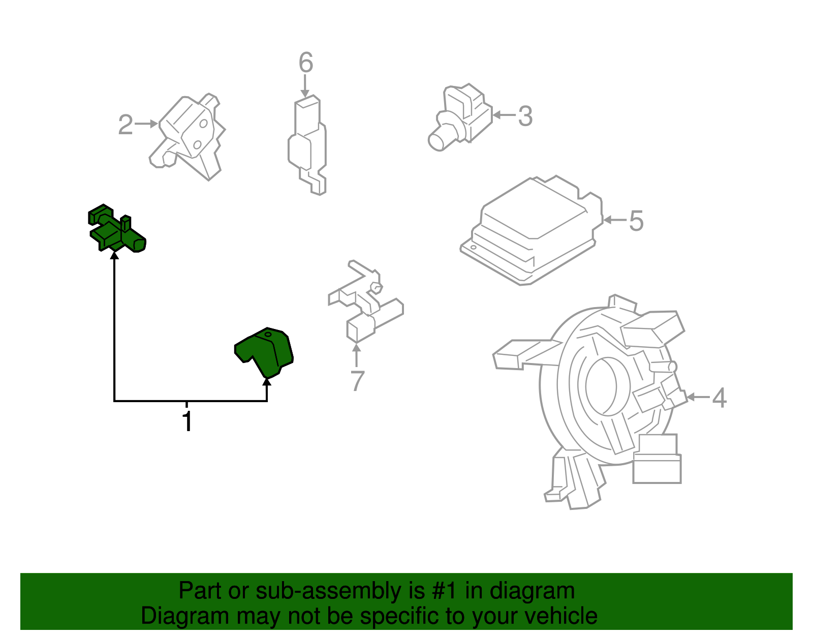 CP9Z-14B004-A - Ft Impact Sensor 2012-2024 Ford | Big 3 Auto Parts